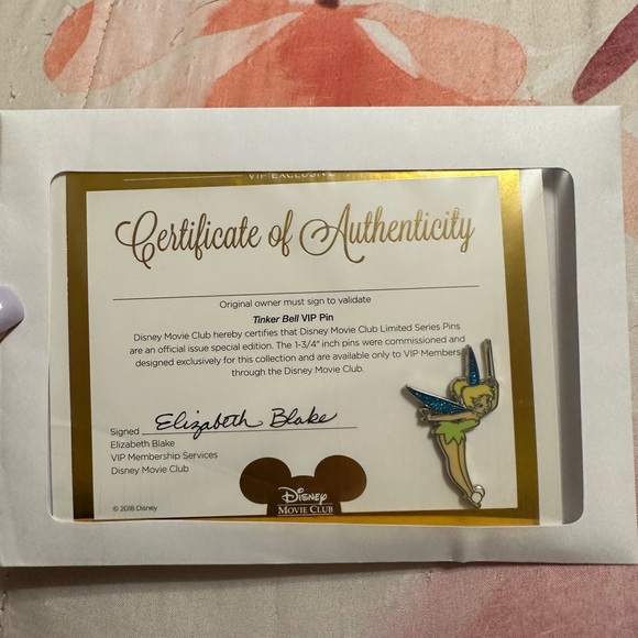 Disney | Accessories | Tinkerbell Vip Trading Pin New | Poshmark